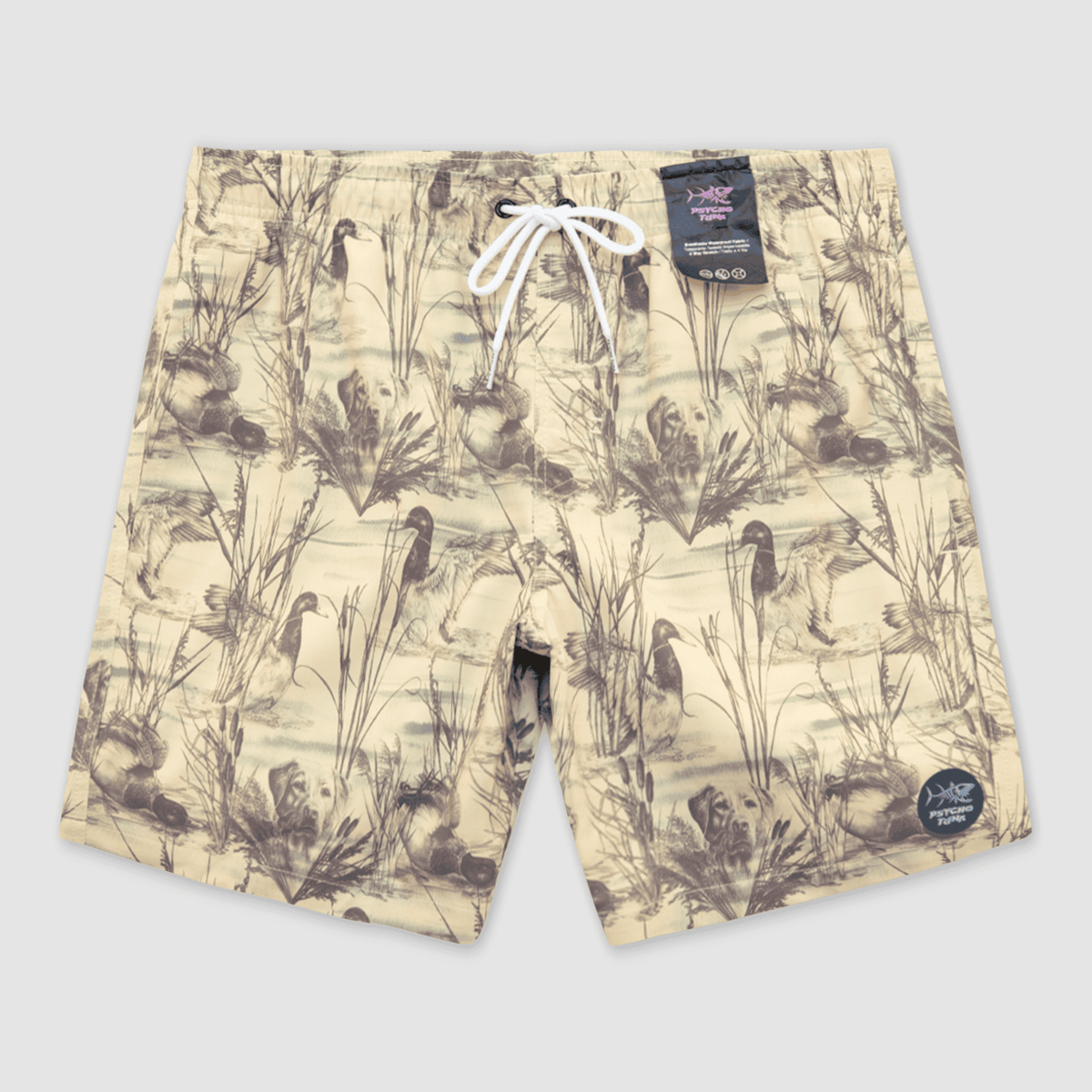 Duck Swim Shorts - Hand Drawn Duck Design | Psycho Tuna
