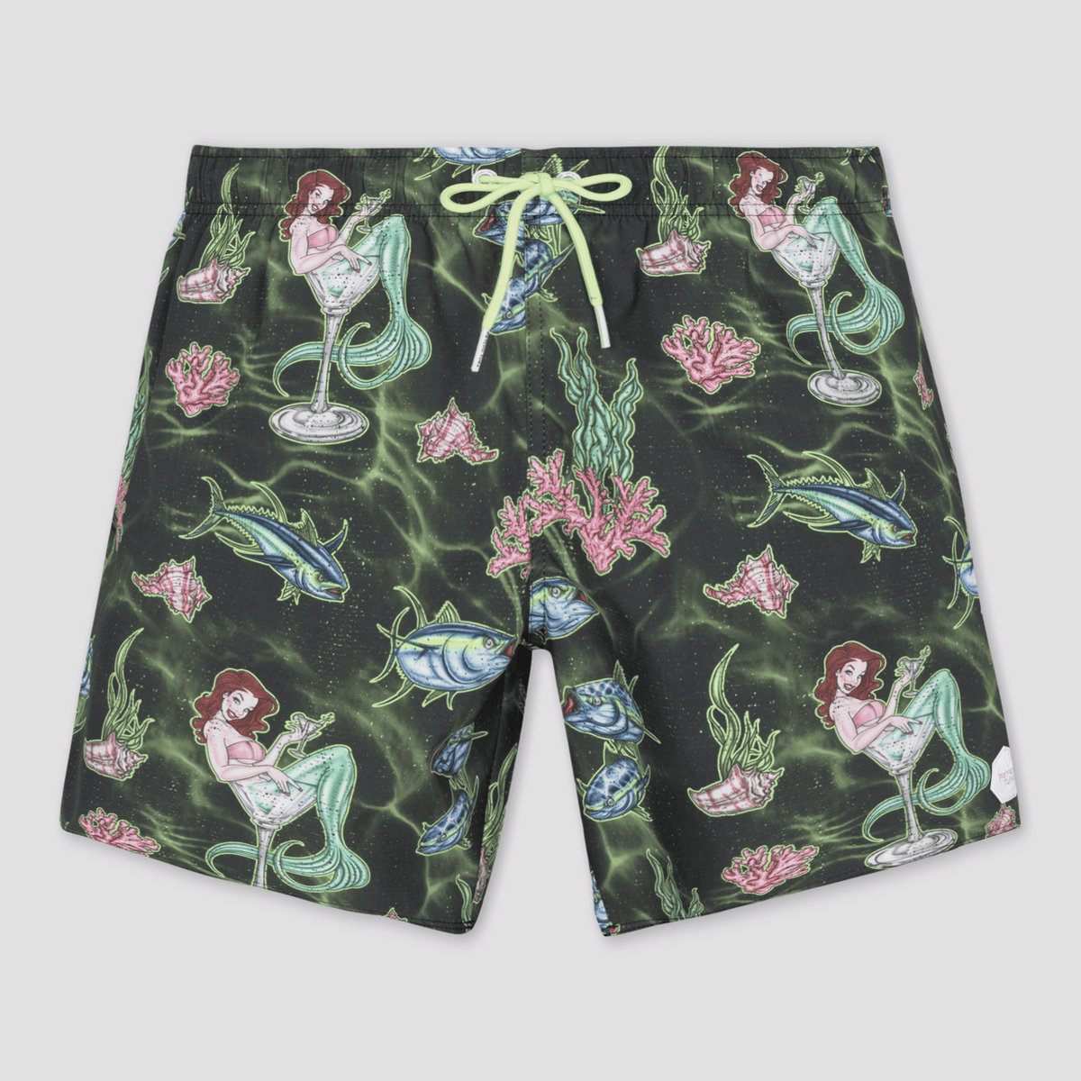 Martini Mermaid Swim Shorts | Psycho Tuna Clothing